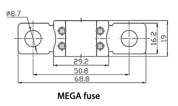 MEGA-fuse 250A/58V for 48V products (1 pc) - Flinkenberg